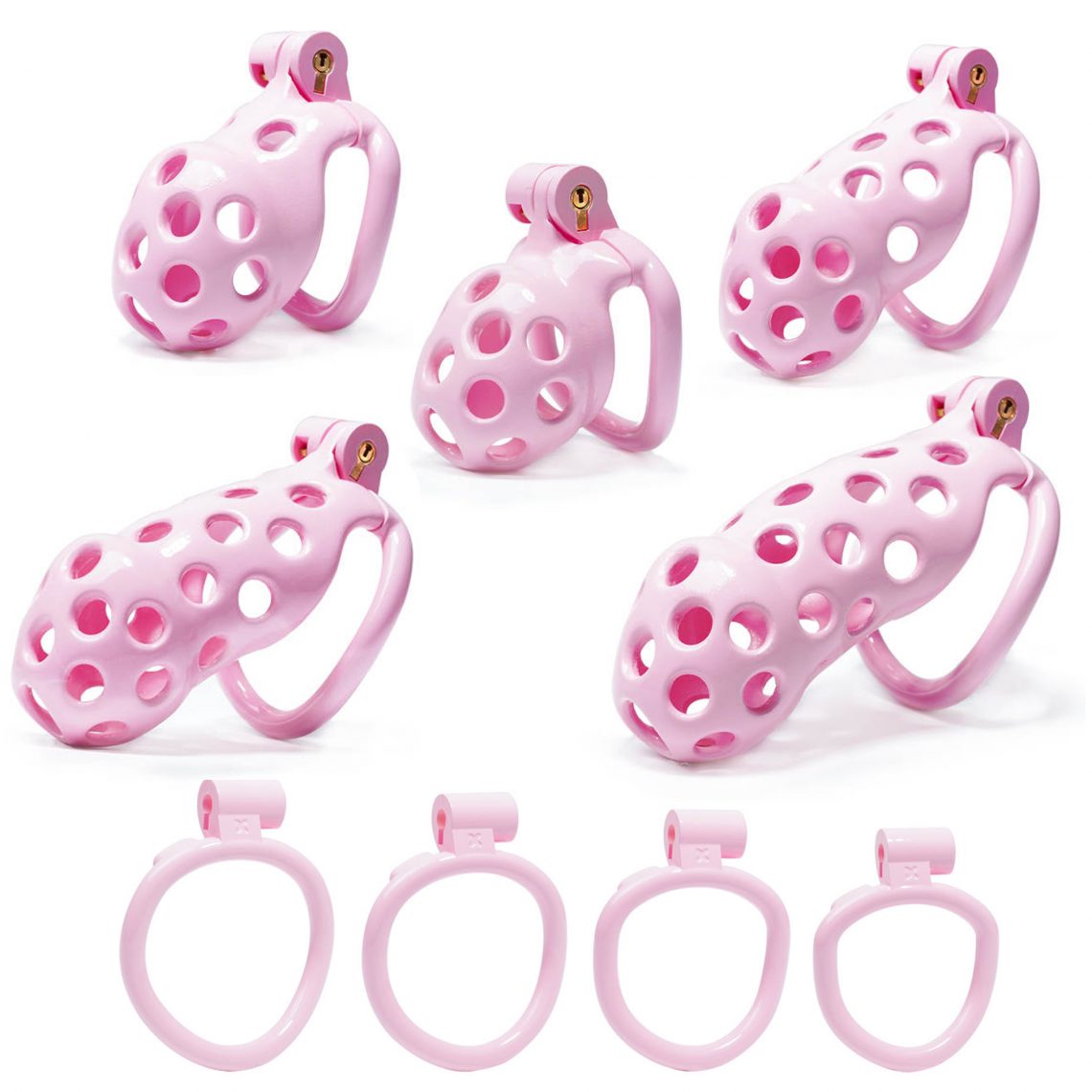 Polka-Dot Chastity Cage – Pink - Chastity Boutique