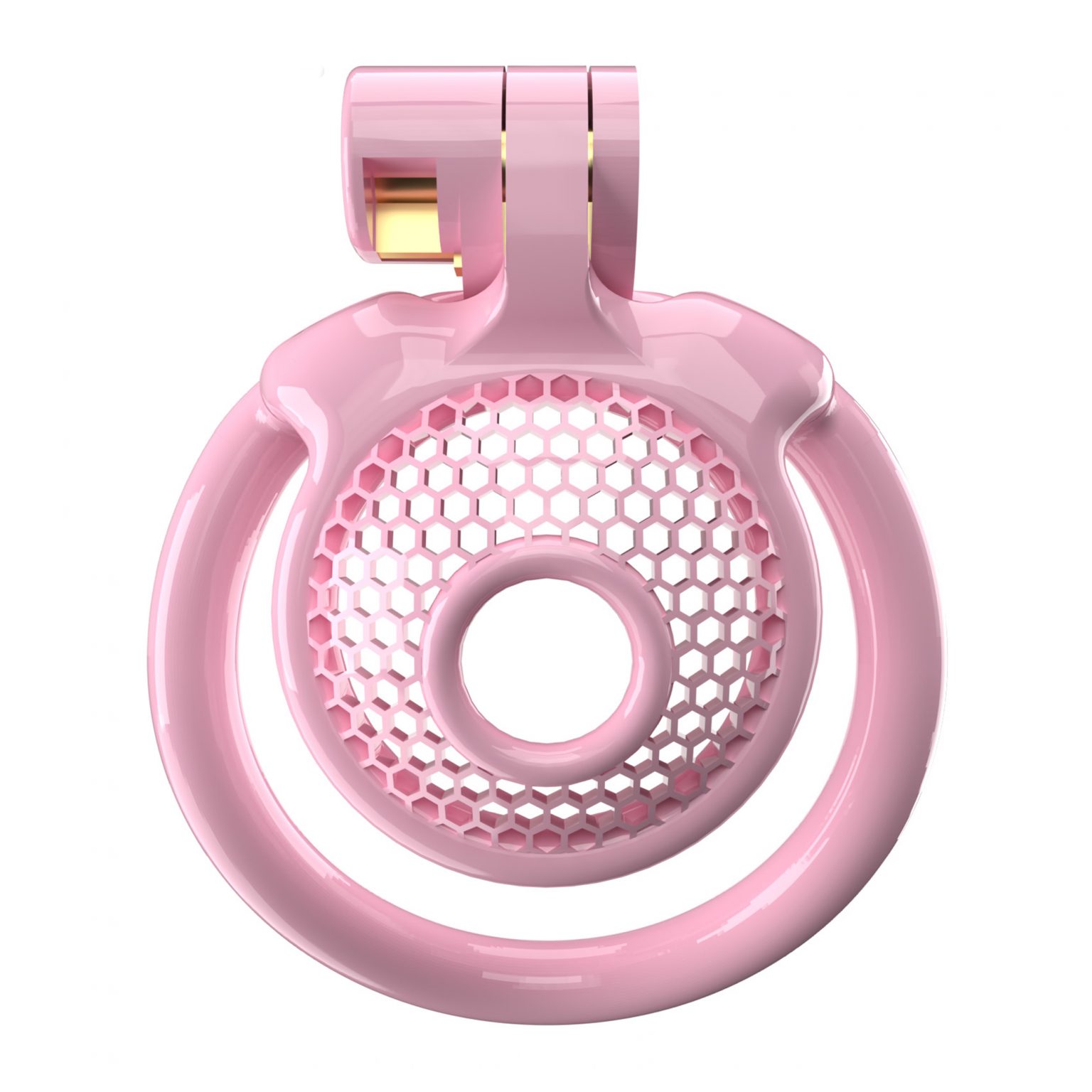 Flat Chastity Cage – Circle Design in Pink - Chastity Boutique