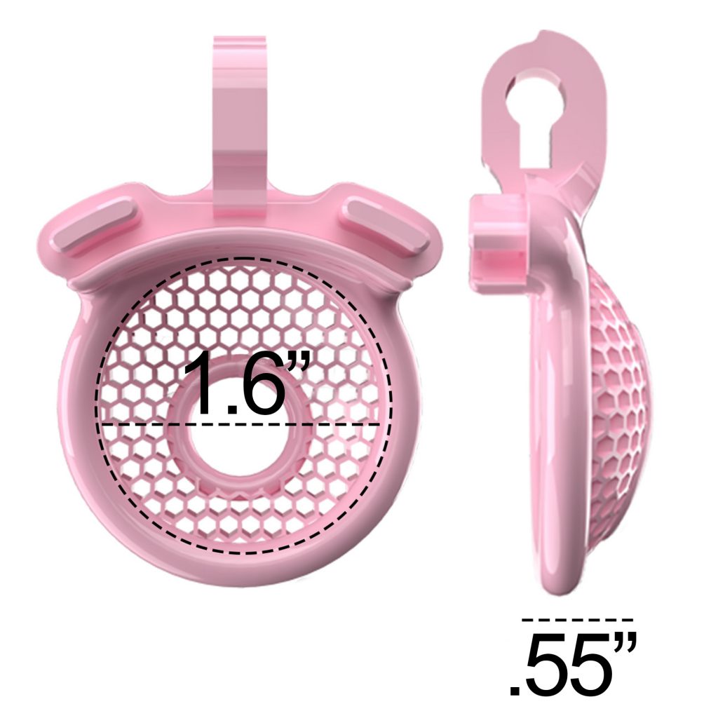 Flat Chastity Cage – Circle Design in Pink - Chastity Boutique