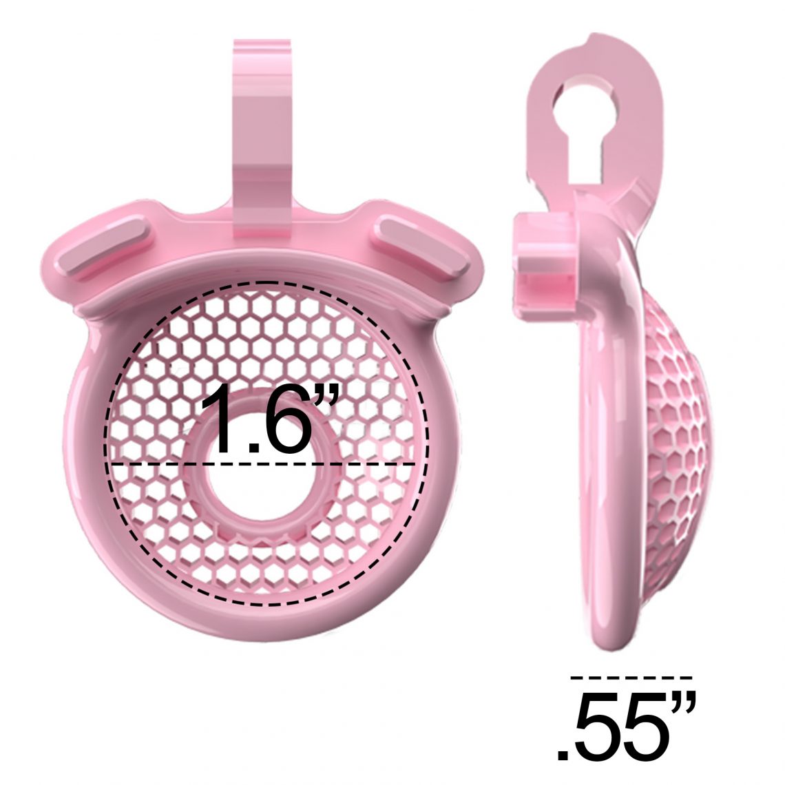 Flat Chastity Cage – Circle Design in Pink - Chastity Boutique