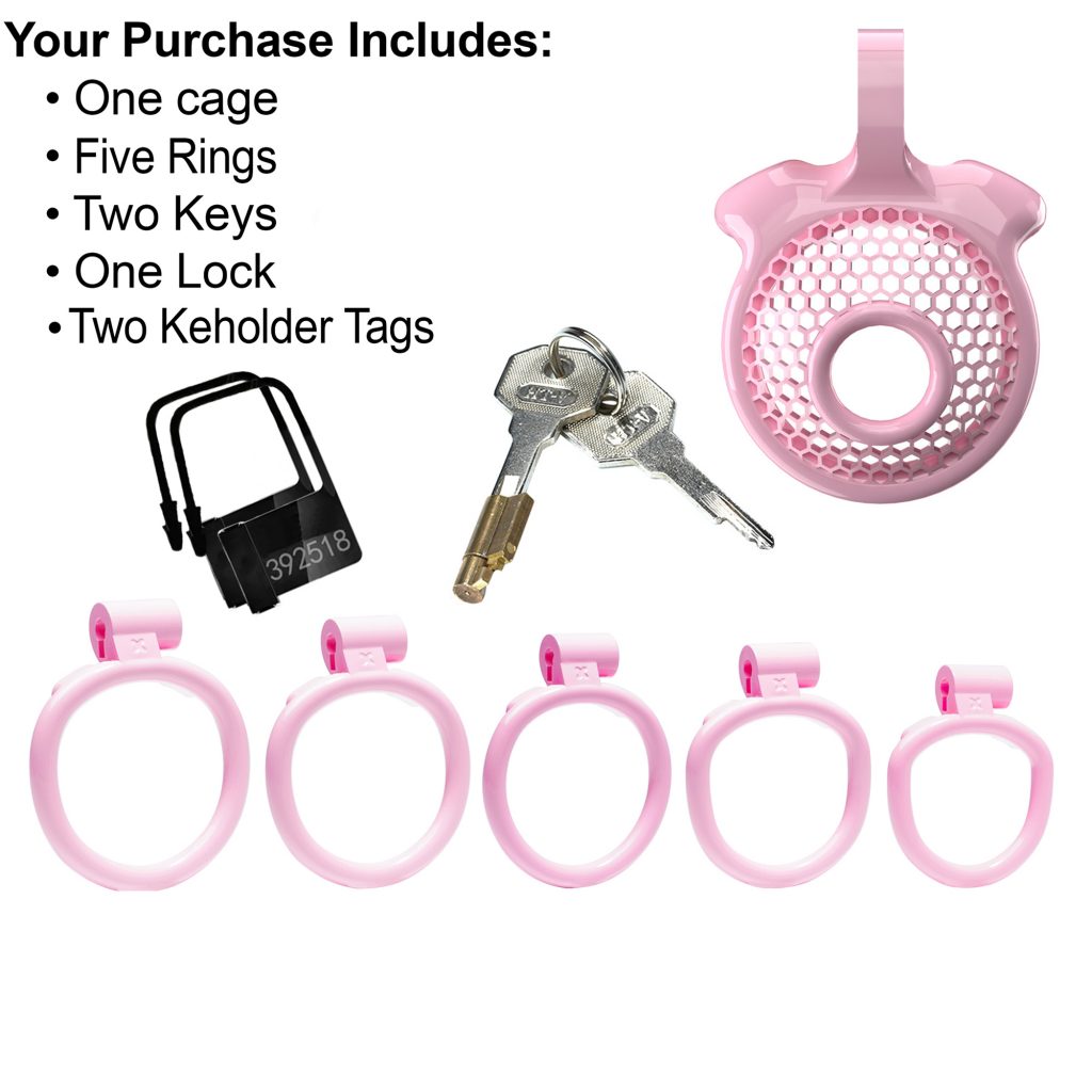 Flat Chastity Cage – Circle Design in Pink - Chastity Boutique