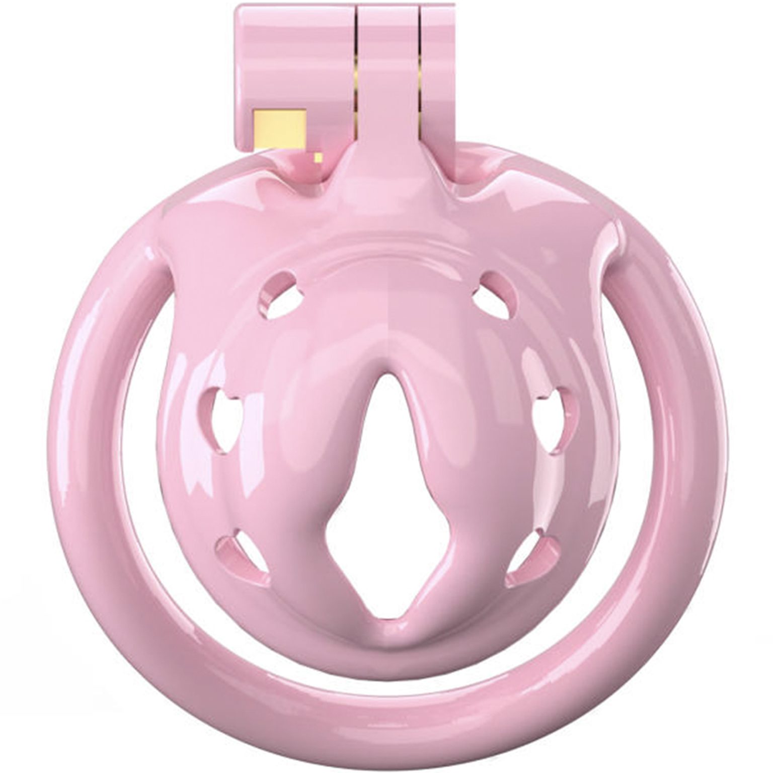 Flat Chastity Cage – Hearts Design in Pink - Chastity Boutique